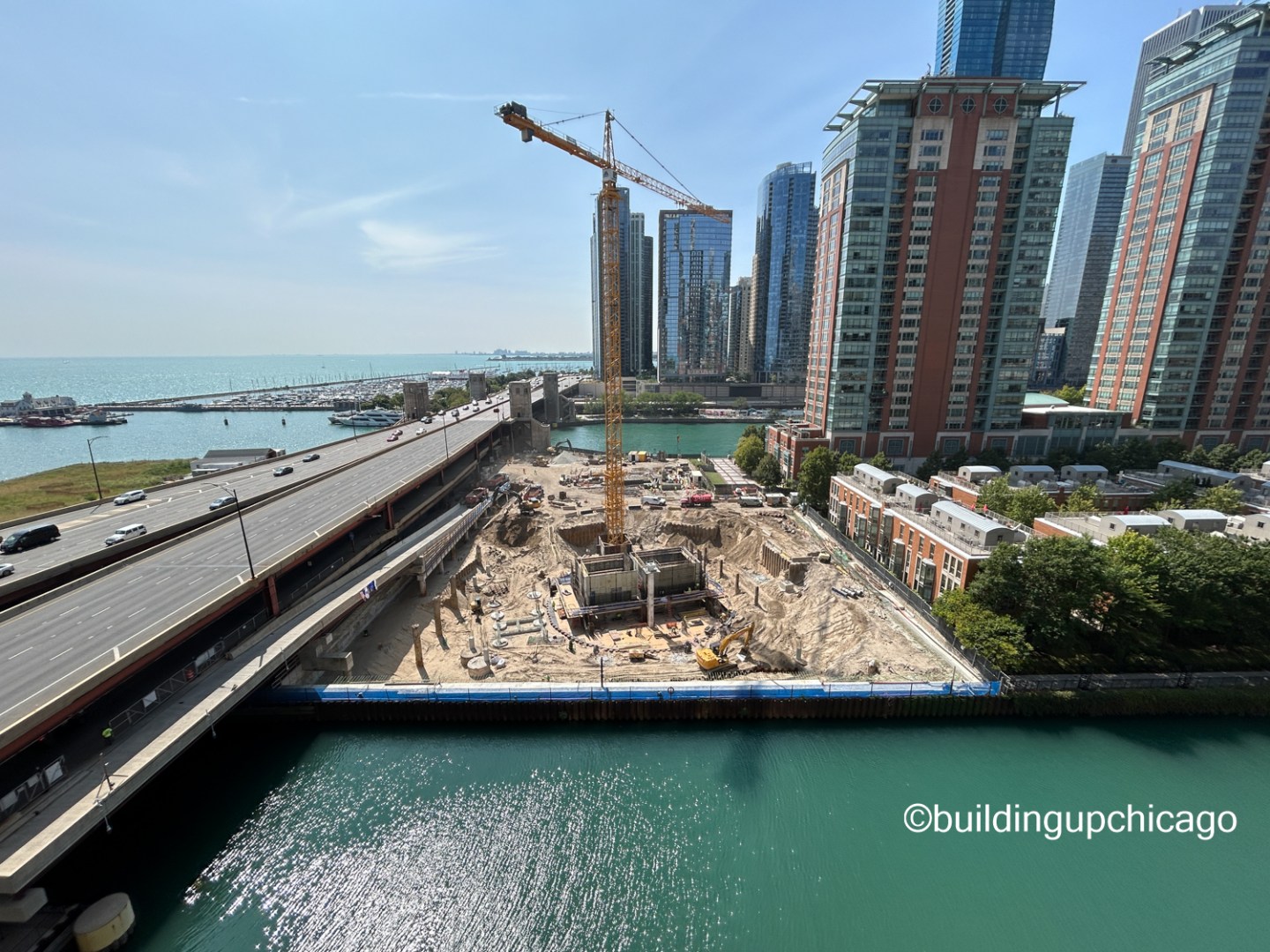 The Spire Hole is gone, the ramp is in, and 400 Lake Shore is starting ...