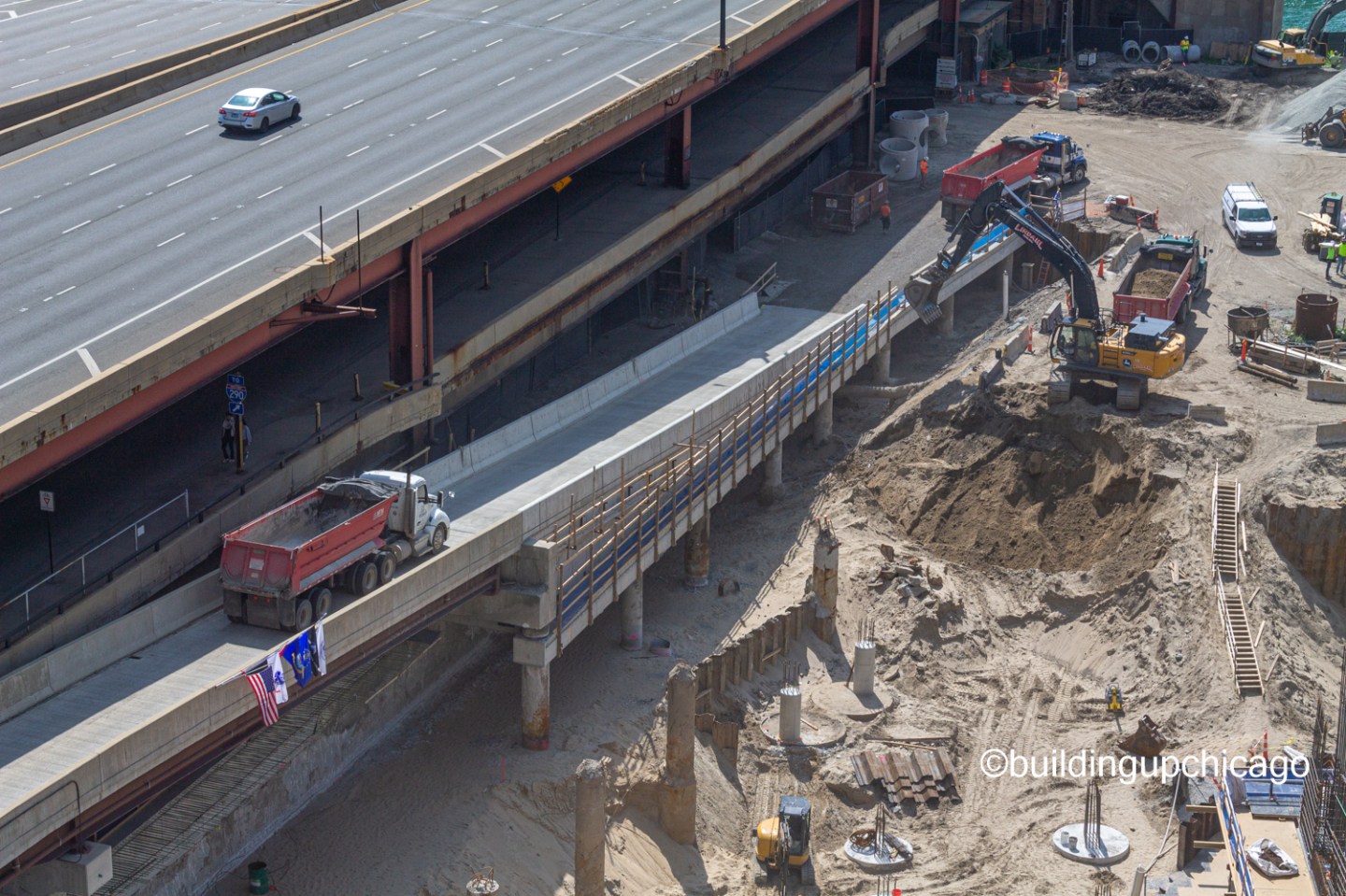 The Spire Hole is gone, the ramp is in, and 400 Lake Shore is starting ...